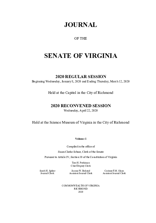 Virginia General Assembly Publications