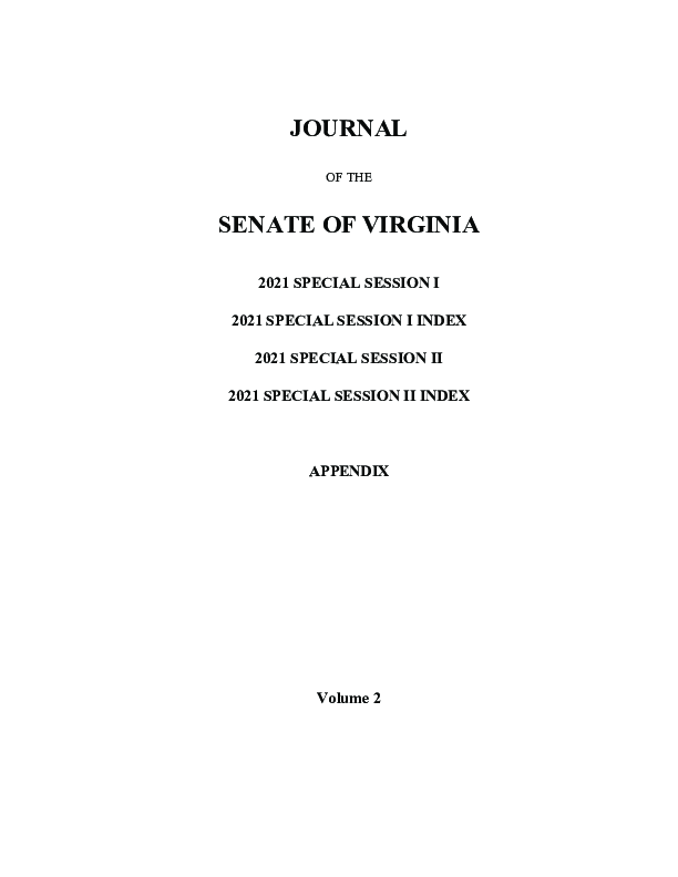 Virginia General Assembly Publications